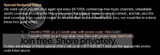 New XM Canada Discount Code - RedFlagDeals.com Forums